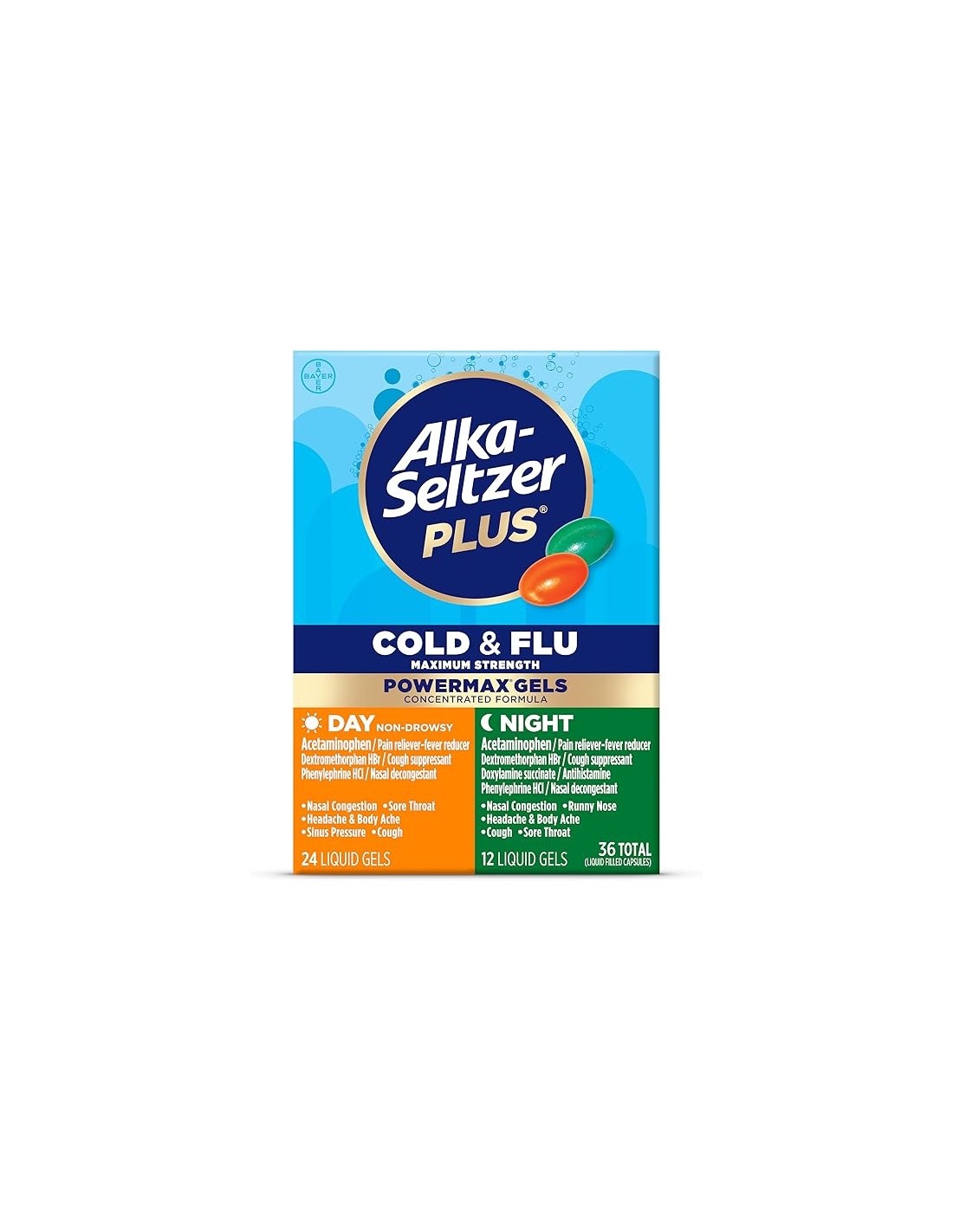 Alka-Seltzer Plus Power Max Medicina para el resfriado y la gripe de ...